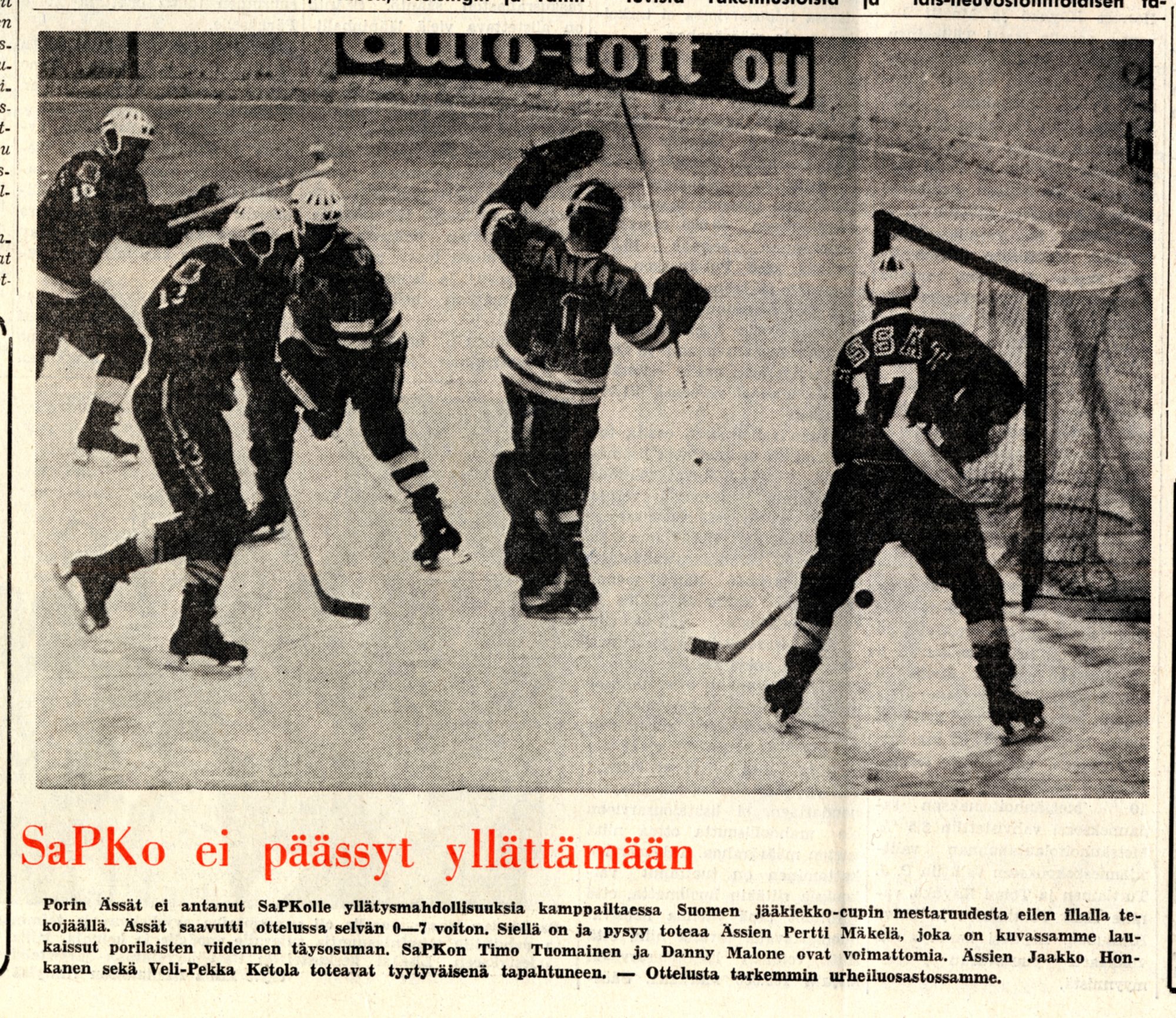 SaPKo Jääkiekon Suomen Cupissa - SaPKo Savonlinna - SaPKo Hockey Oy